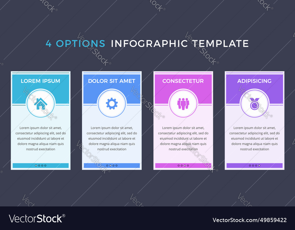Infographic template - 4 elements Royalty Free Vector Image