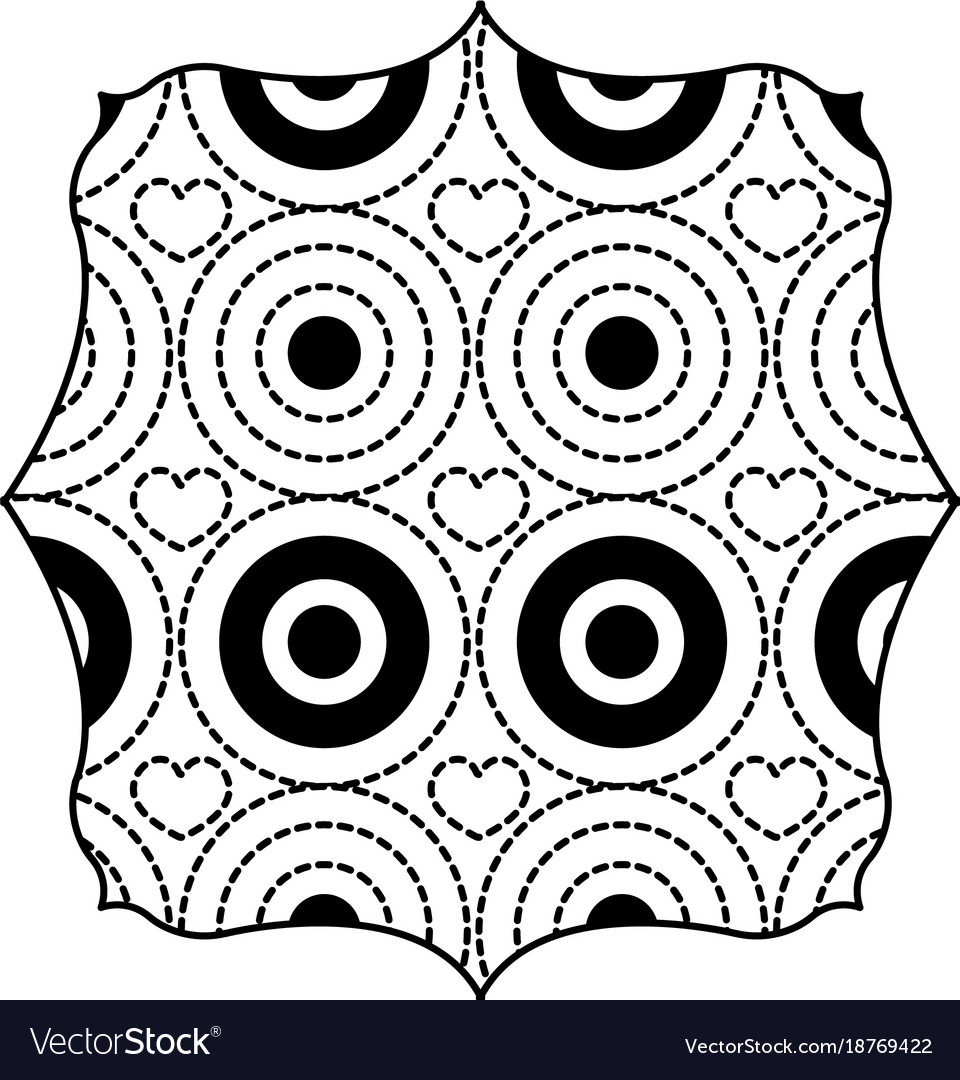 Isolated pattern frame design Royalty Free Vector Image