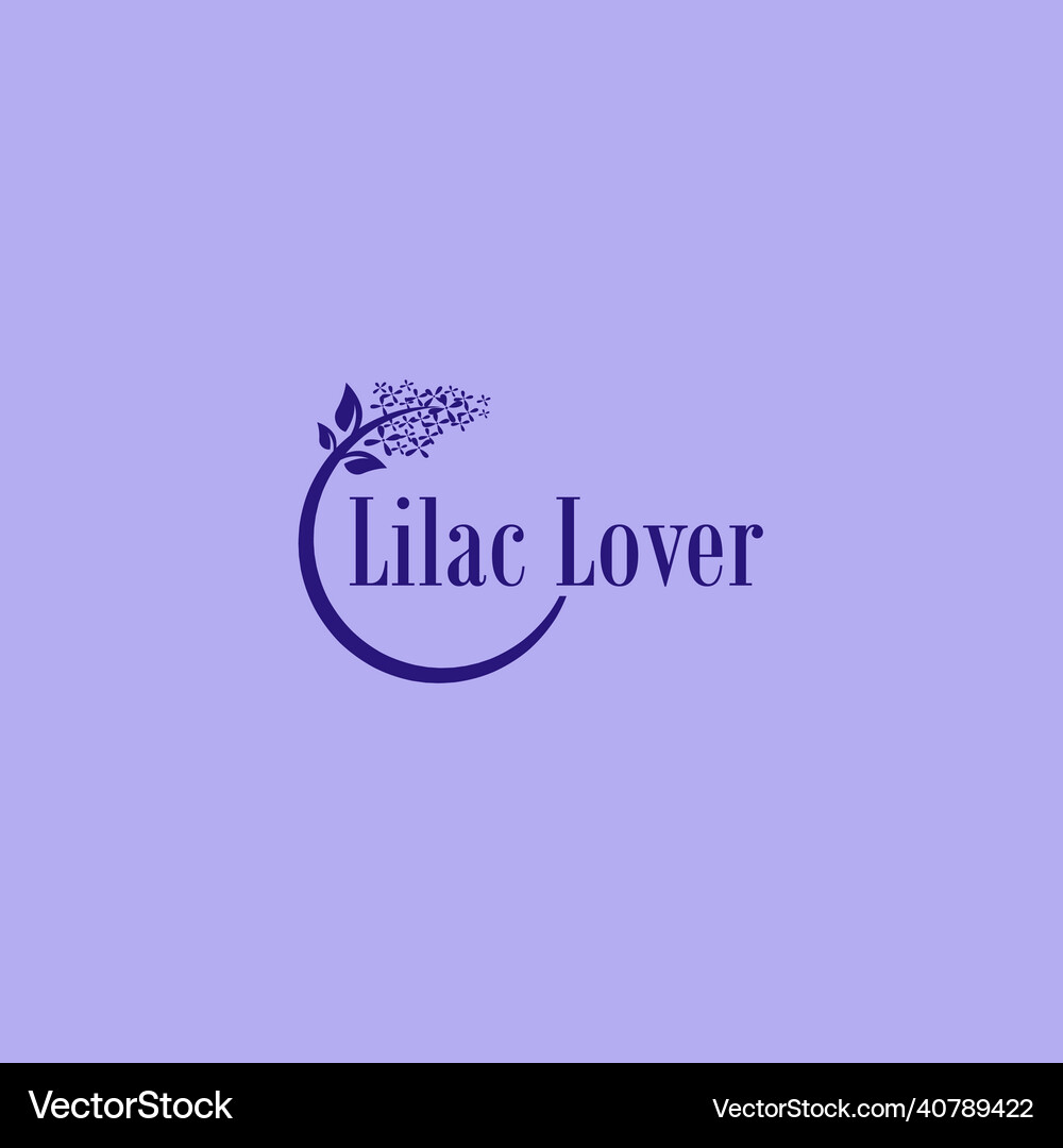 Minimalist flat simple lilac lullaby logo design Vector Image