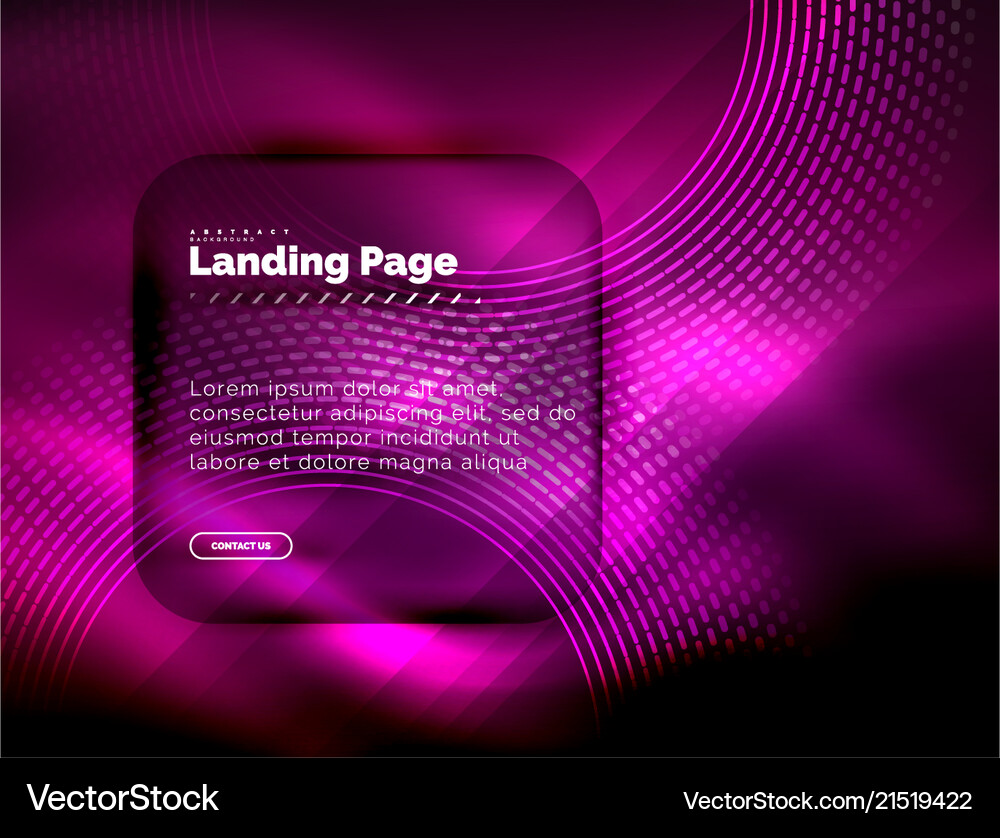 Neon glowing techno lines hi-tech futuristic Vector Image