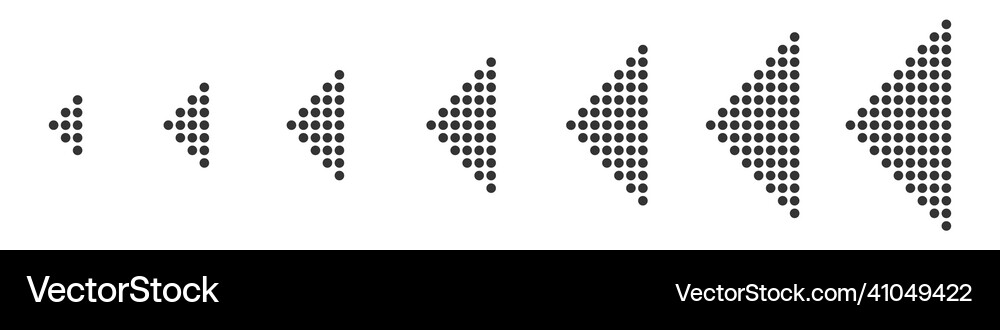 Set of dotted arrows Royalty Free Vector Image
