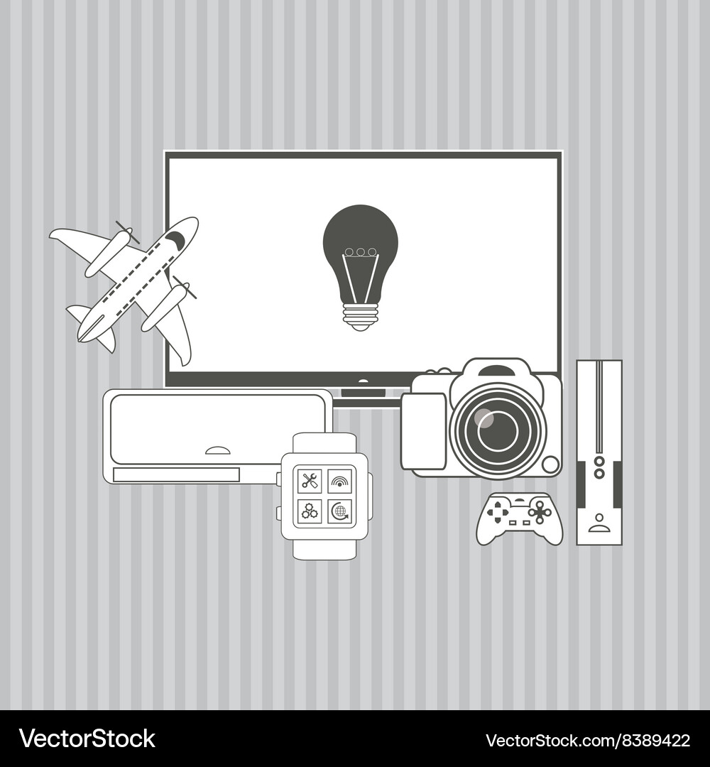 Set of technology icons design Royalty Free Vector Image