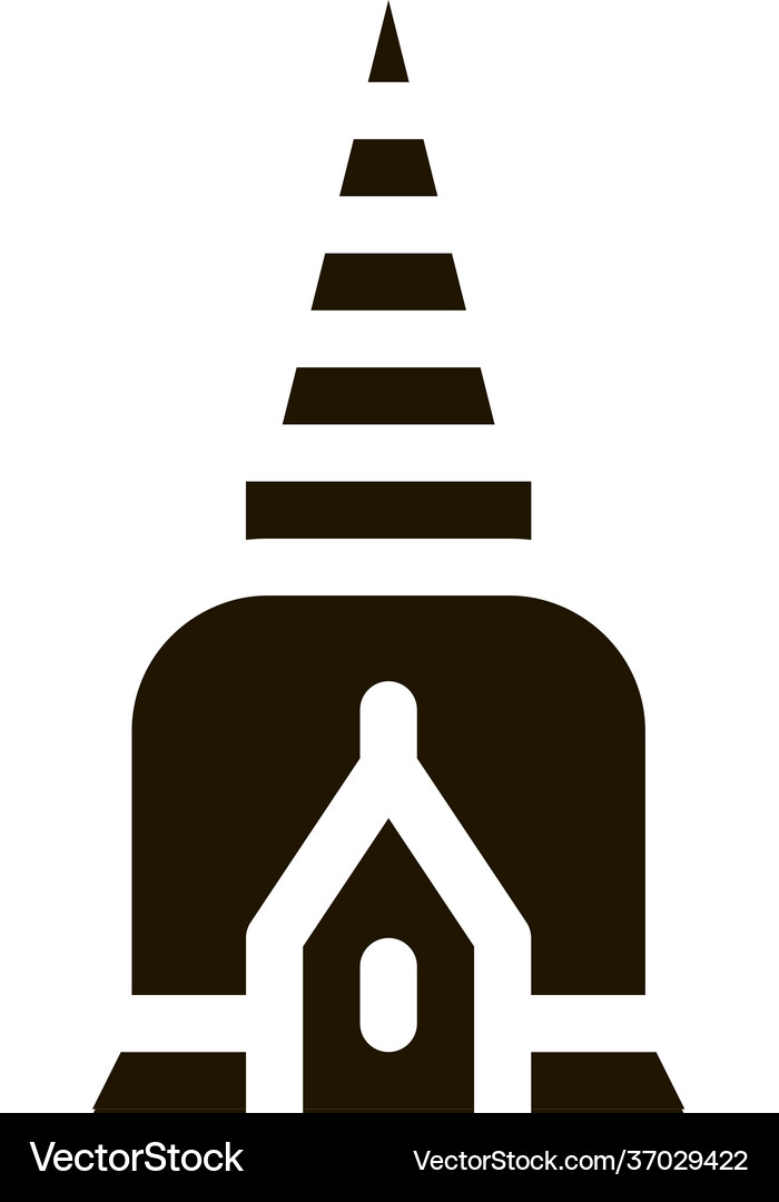 Thailand religion tower icon Royalty Free Vector Image