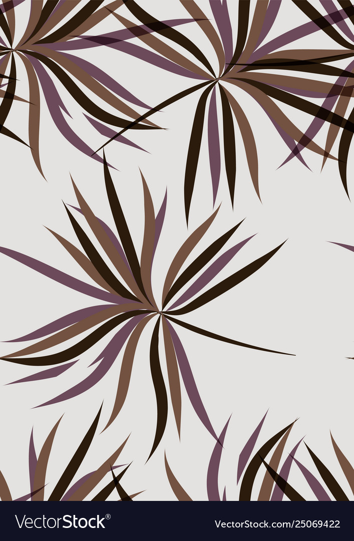 Tropical seamless pattern with palm leaves Vector Image