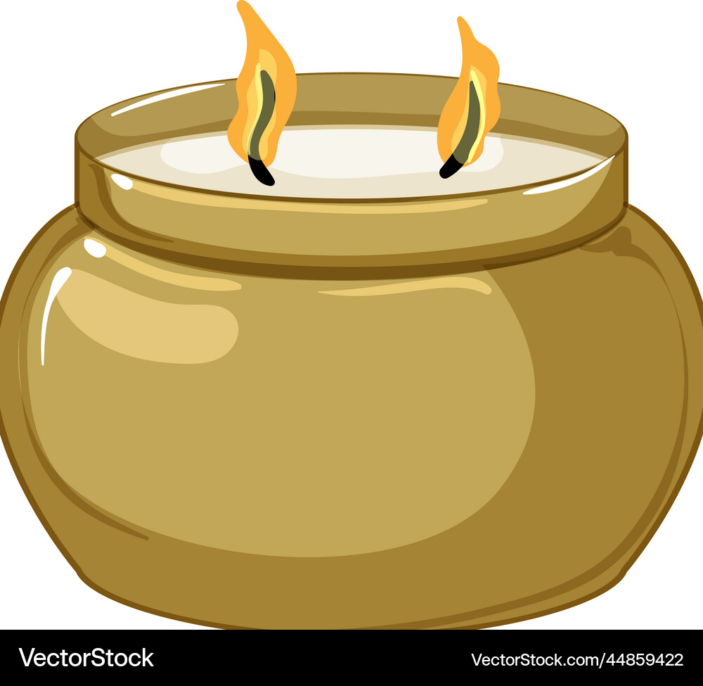 Wax scented candle cartoon Royalty Free Vector Image