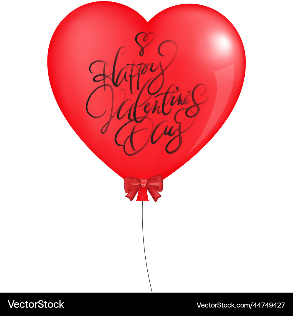 3d heart balloon isolated on white background Vector Image