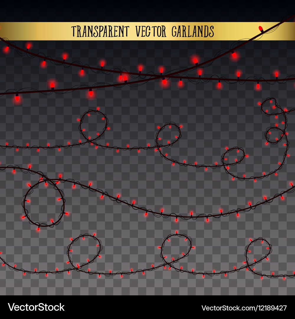 Abstract creative christmas garland light isolated