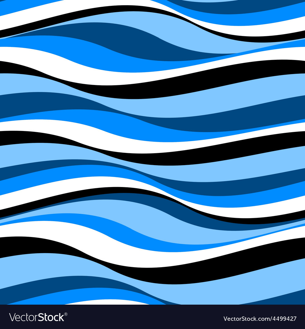 Abstract waves in a seamless pattern Royalty Free Vector