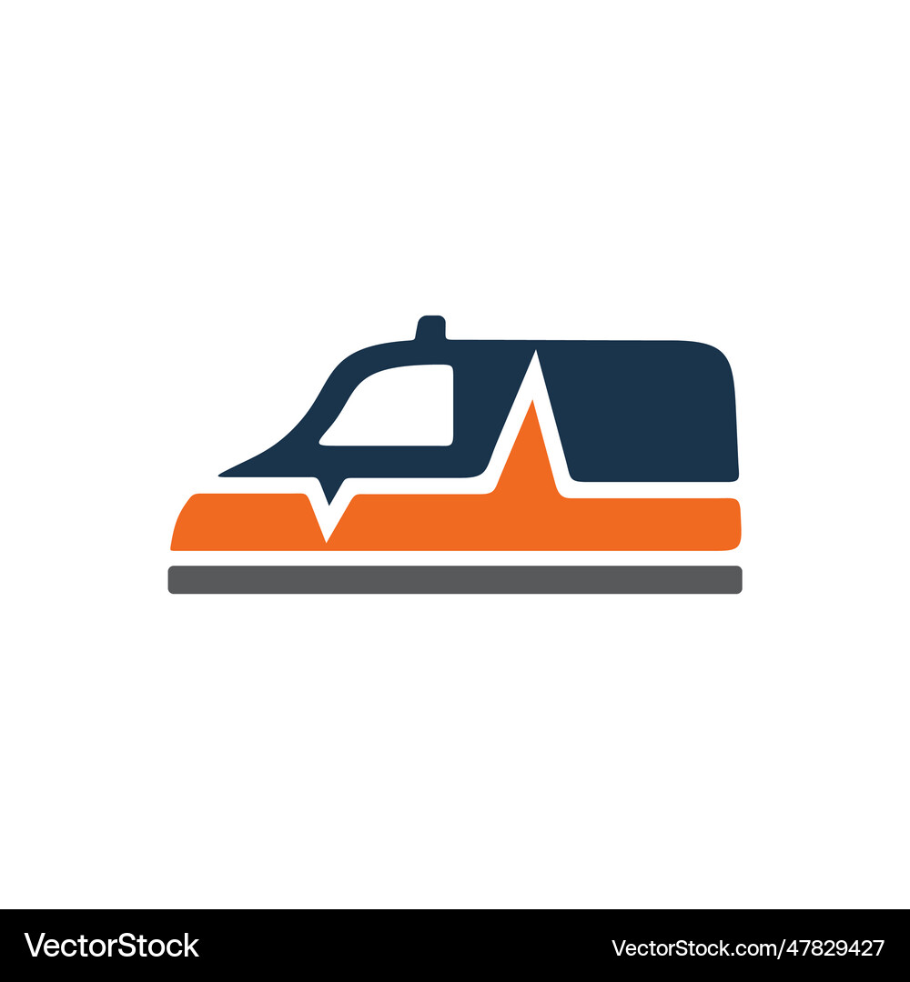 Ambulance emergency car service logo design Vector Image