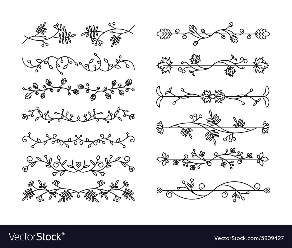 Border set Royalty Free Vector Image - VectorStock