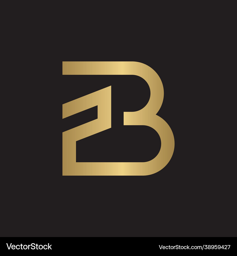 Bp or pb logo and icon design Royalty Free Vector Image