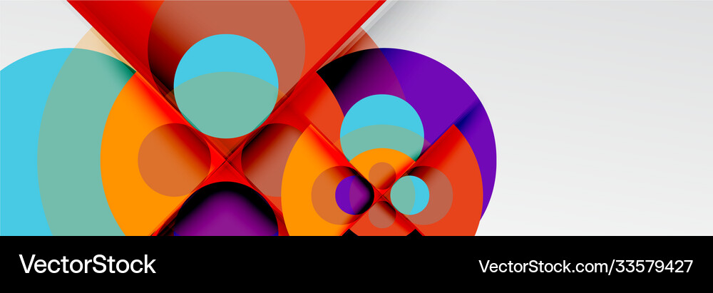 Bright color circles abstract round shapes Vector Image
