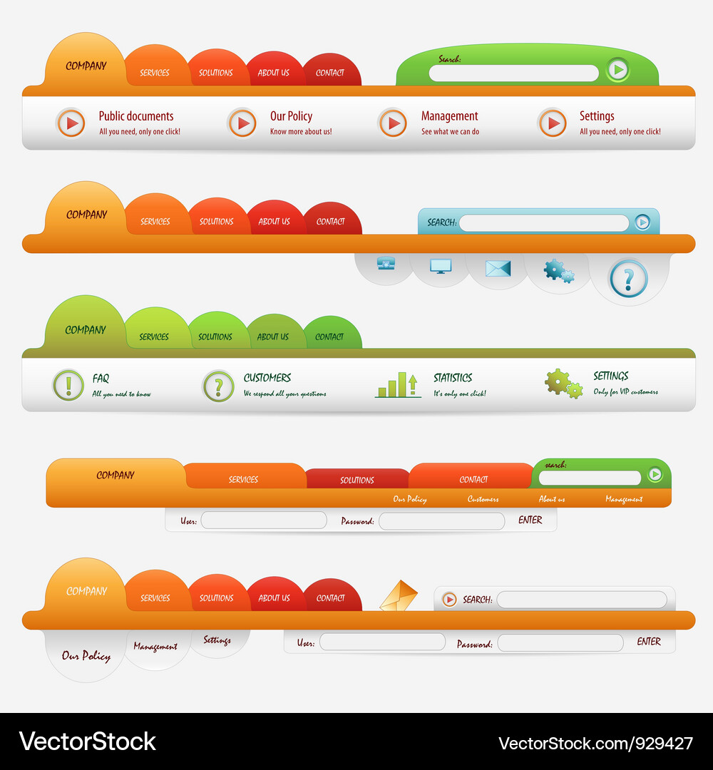 Circle menu Royalty Free Vector Image - VectorStock