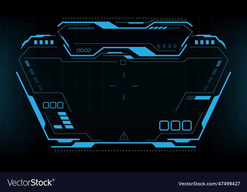 Hud sci-fi interface screen blue dashboard Vector Image