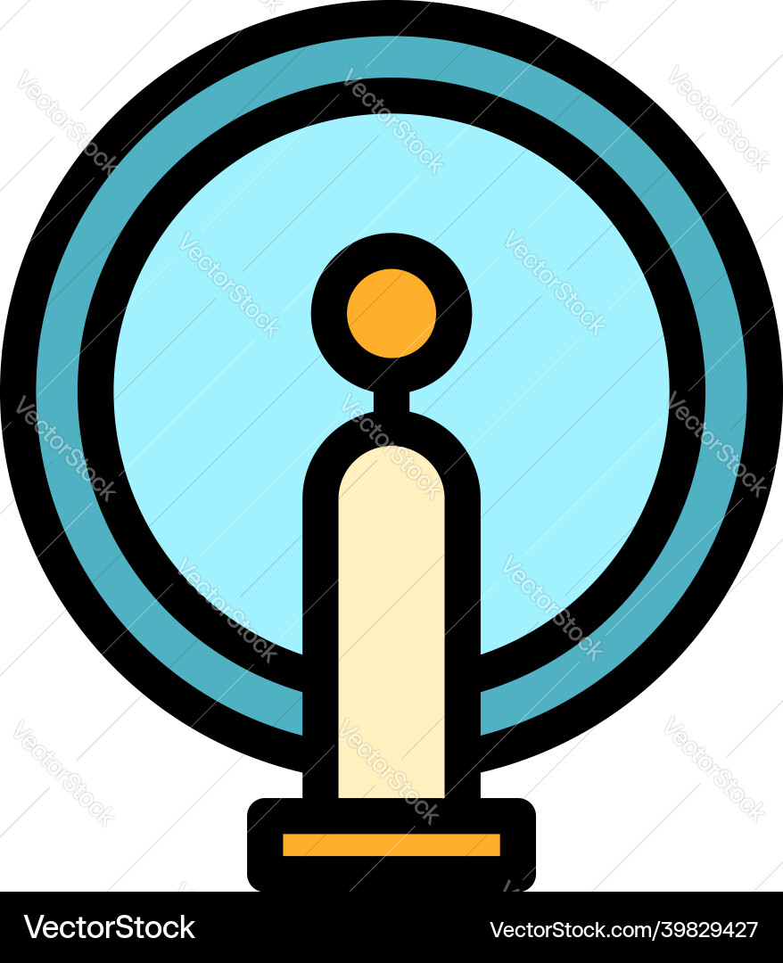 Perpetual motion icon color outline Royalty Free Vector