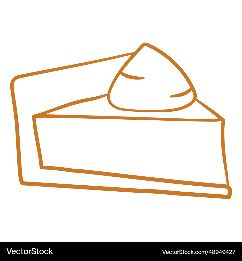 Piece of cake doodle Royalty Free Vector Image