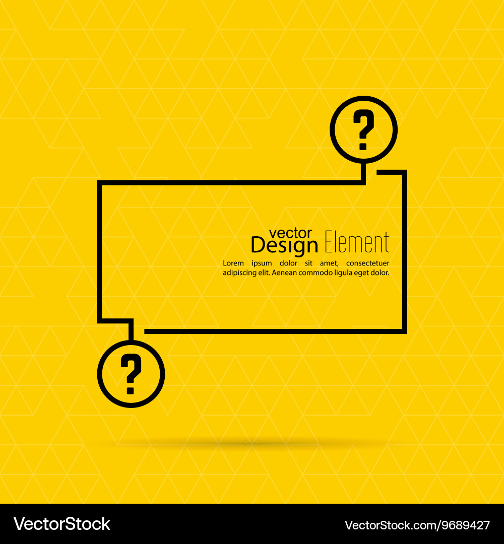 Question mark blank template Royalty Free Vector Image