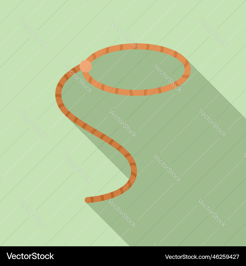 Sailor lasso icon flat cowboy rope Royalty Free Vector Image