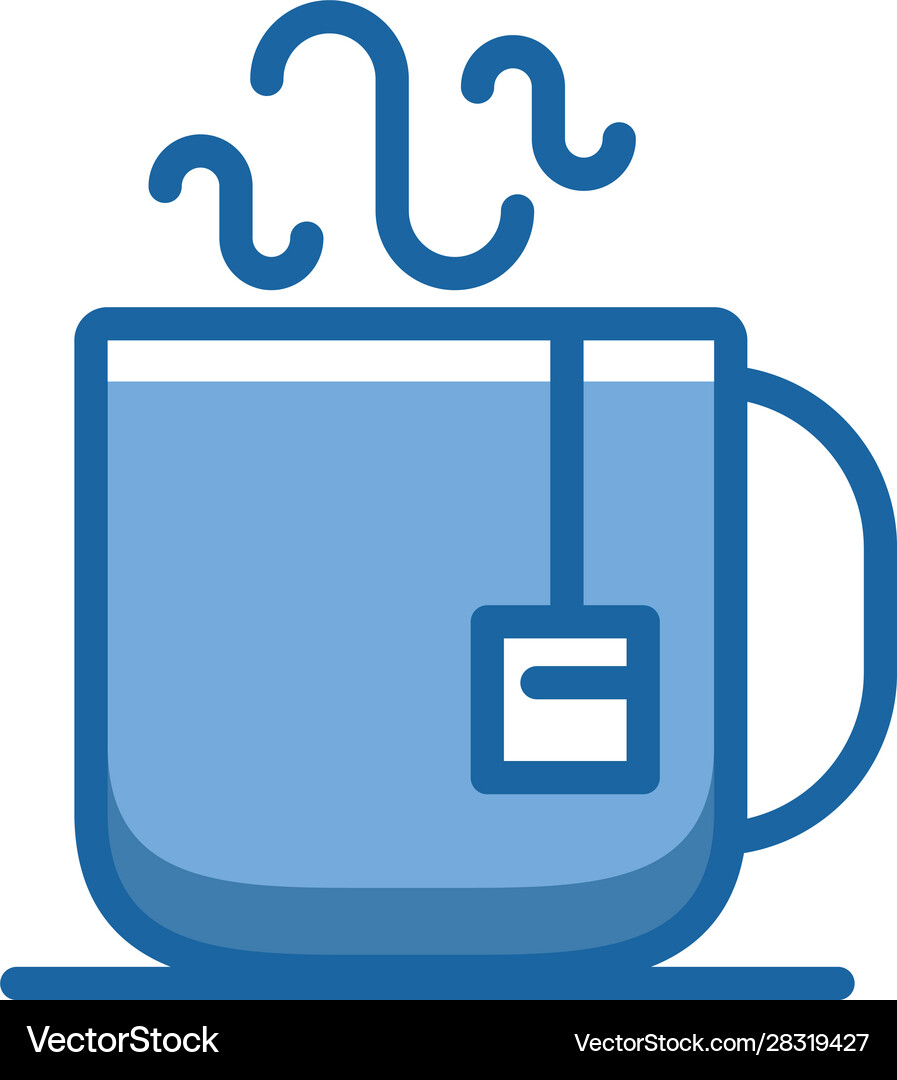 Teacup drink utensil isolated icon Royalty Free Vector Image