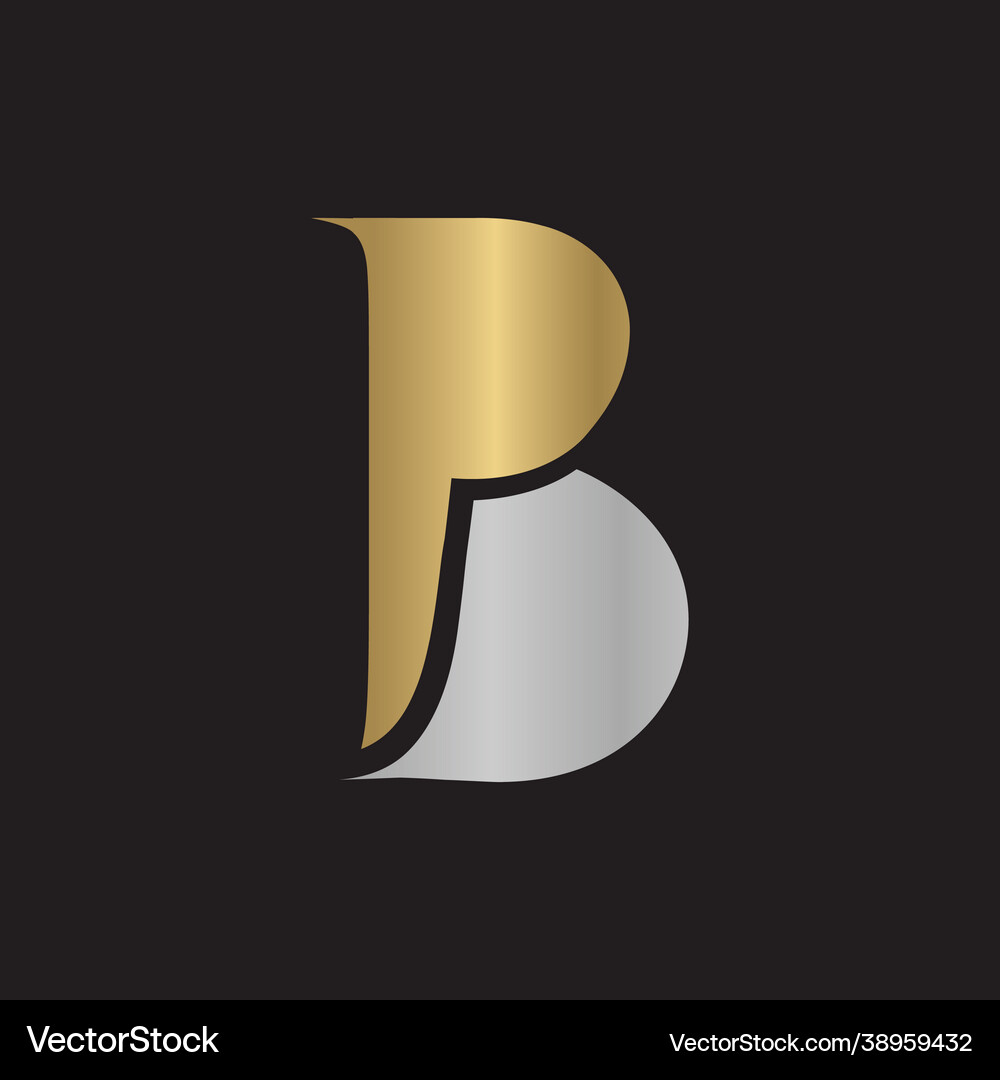 Bp or pb logo and icon design Royalty Free Vector Image