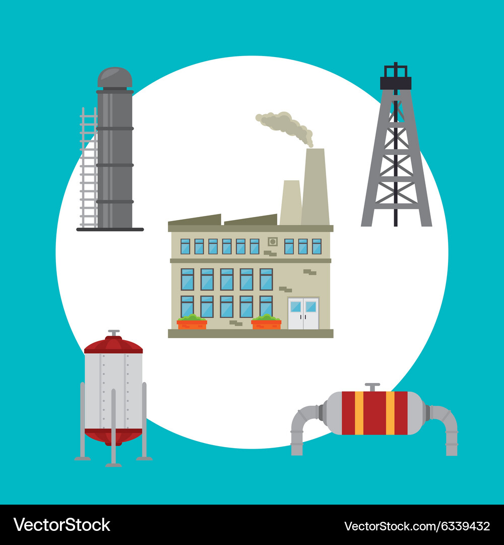 Business industries icons Royalty Free Vector Image