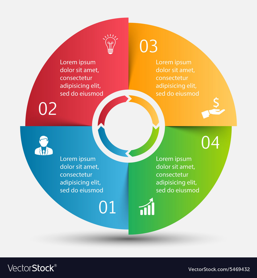 Circle infographic Royalty Free Vector Image - VectorStock