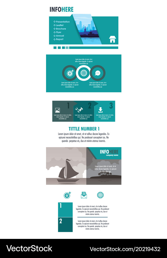 City brochure infographic Royalty Free Vector Image