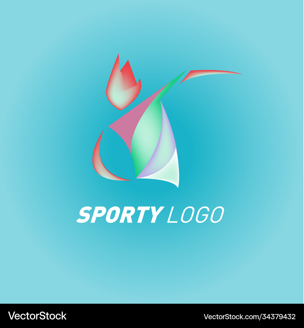 Colorful dynamic sport logo and icon event Vector Image