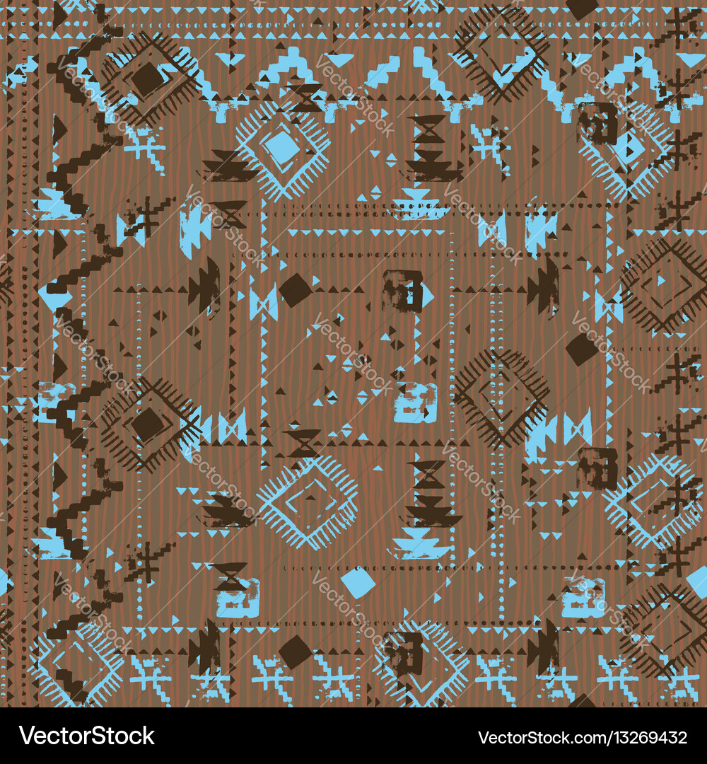 Design in aztec style with hand painted chevron Vector Image