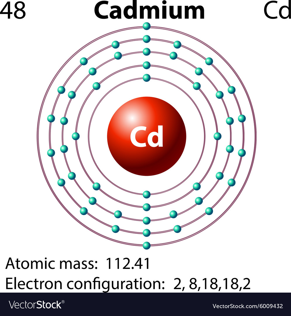 Diagram representation of the element cadmium Vector Image Diagram representation of the element cadmium Vector Image