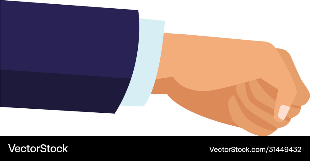 Hand human fist fight icon Royalty Free Vector Image
