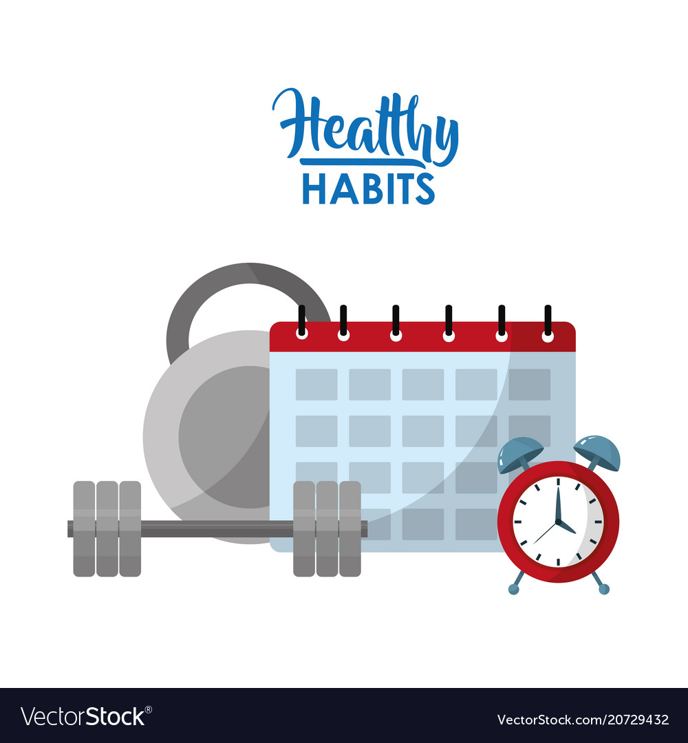 Healthy habits lifestyle concept Royalty Free Vector Image Healthy habits lifestyle concept Royalty Free Vector Image