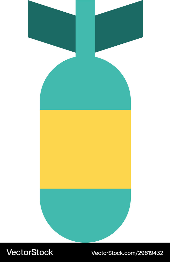 Nuclear bomb military force line and fill style Vector Image