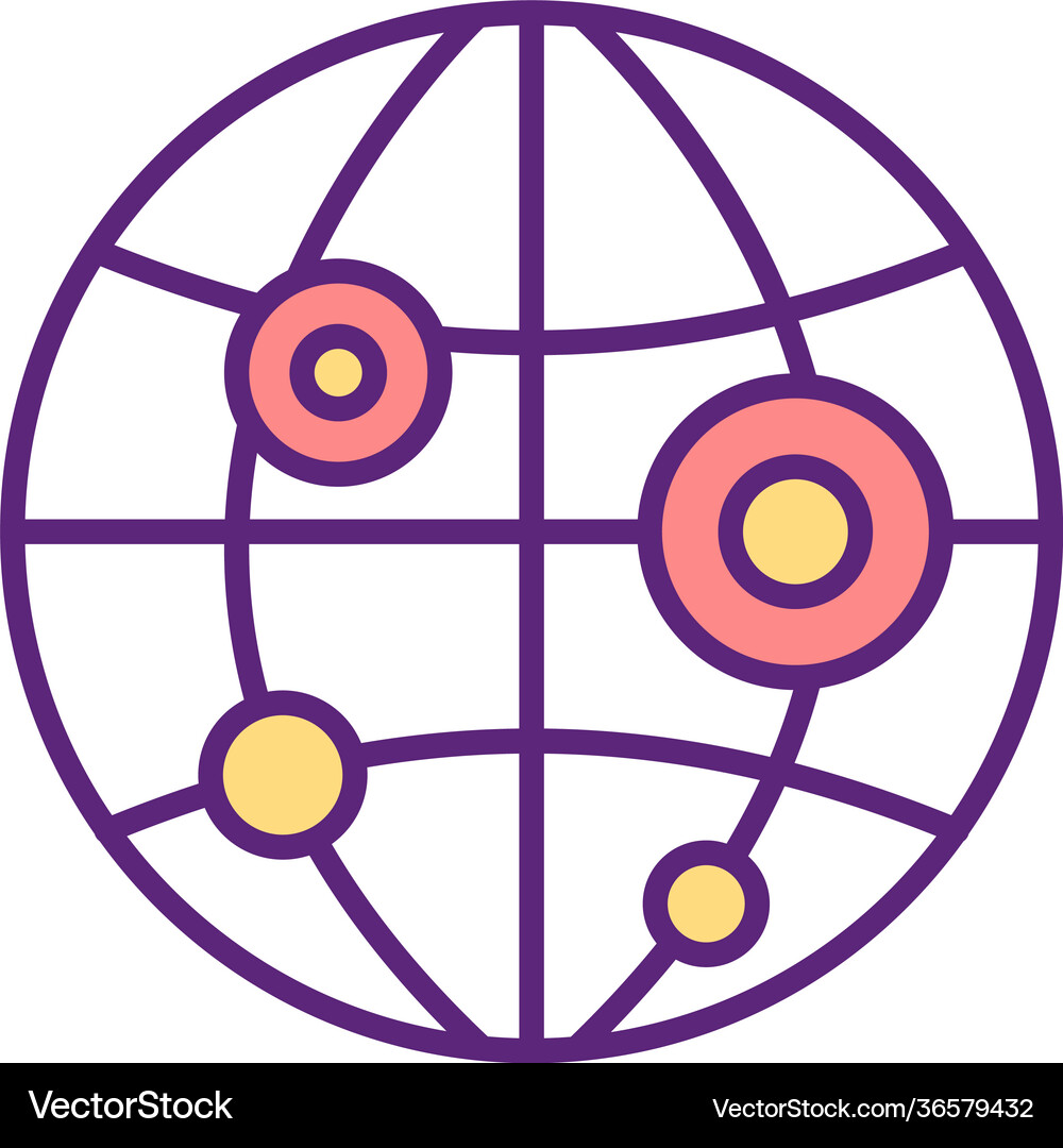 Pandemic rgb color icon Royalty Free Vector Image