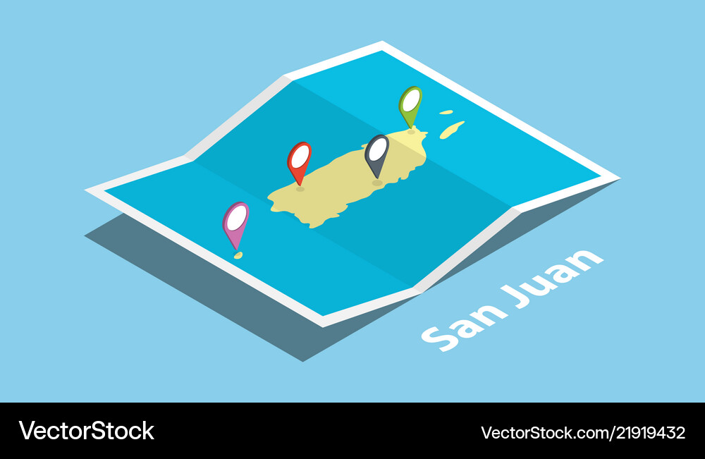 San juan explore maps country nation Royalty Free Vector