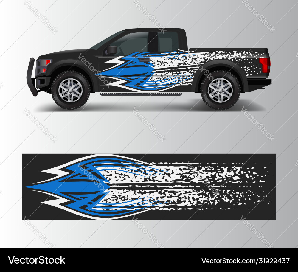 Abstract modern graphic design for truck Vector Image