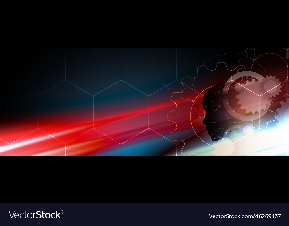 Artificial intelligence technology web background Vector Image