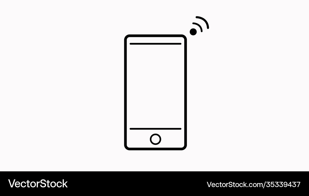 Black and white mobile and wifi icon Royalty Free Vector