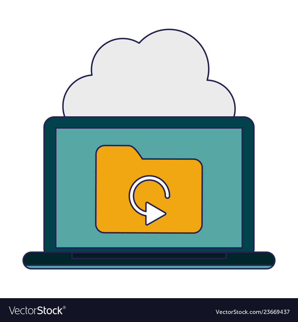Cloud computing technology Royalty Free Vector Image