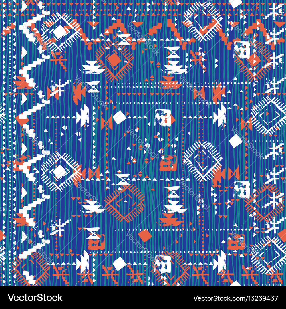 Design in aztec style with hand painted chevron Vector Image
