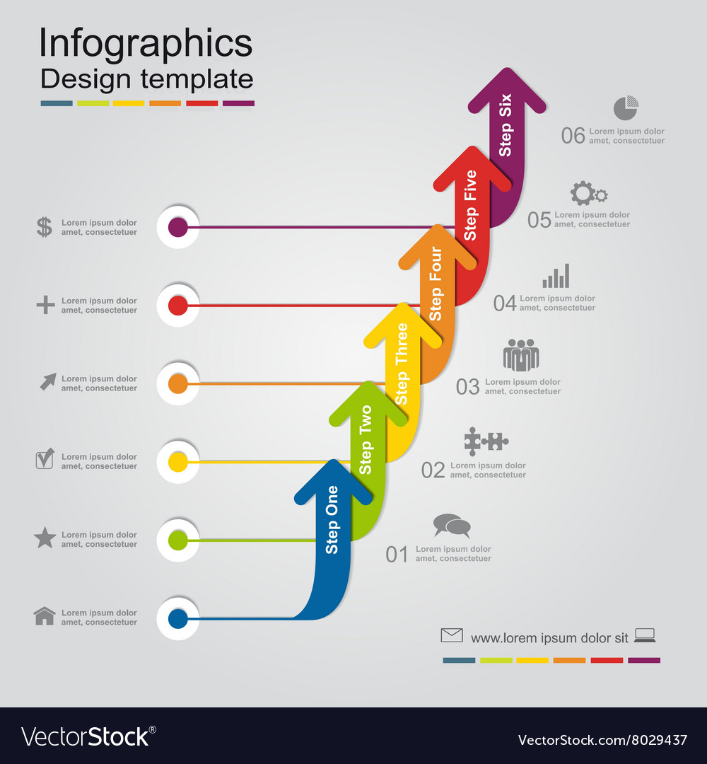 Infographic report template Royalty Free Vector Image
