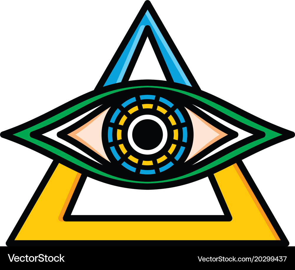 One eye sign symbol logo logotype Royalty Free Vector Image