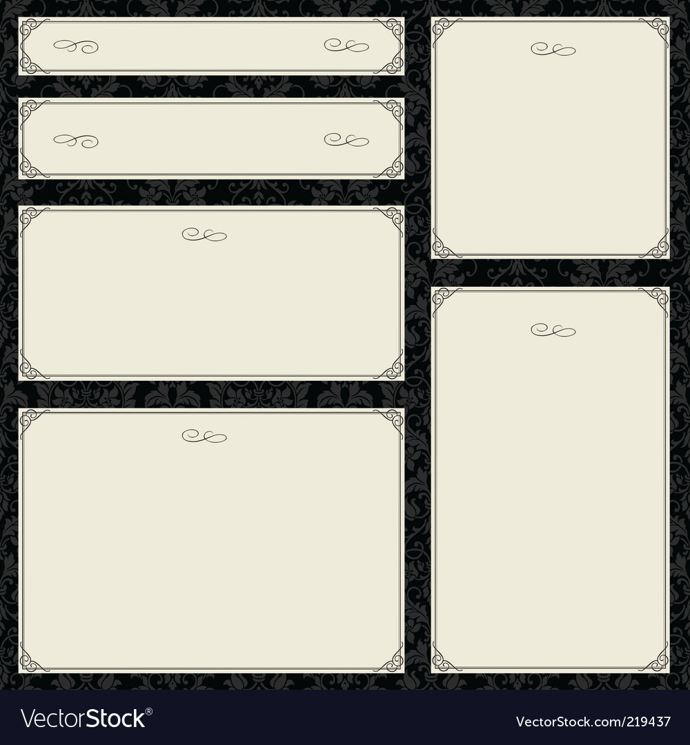 Parchment frame set Royalty Free Vector Image - VectorStock