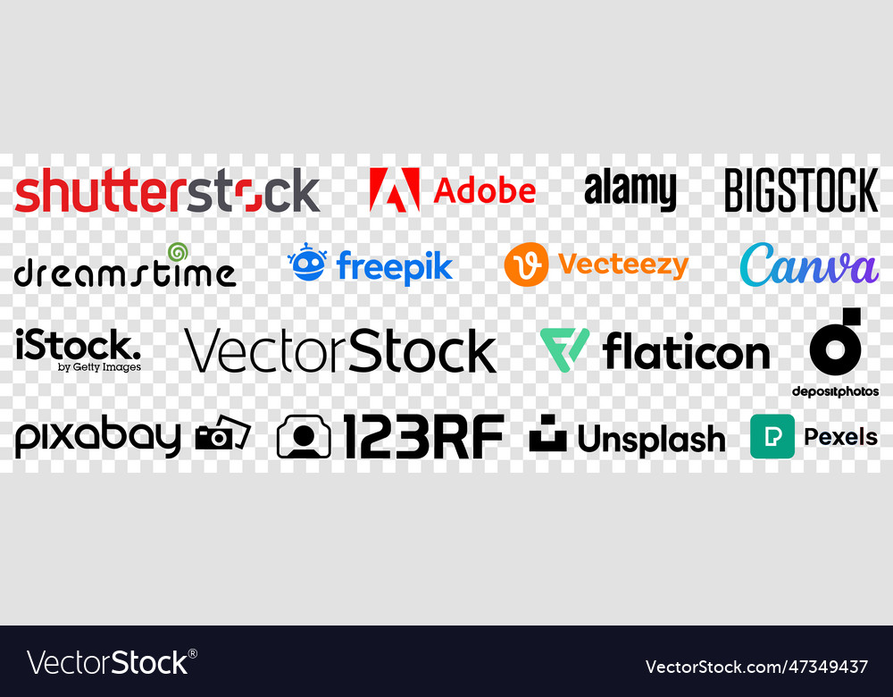 Set of photostock logos Royalty Free Vector Image