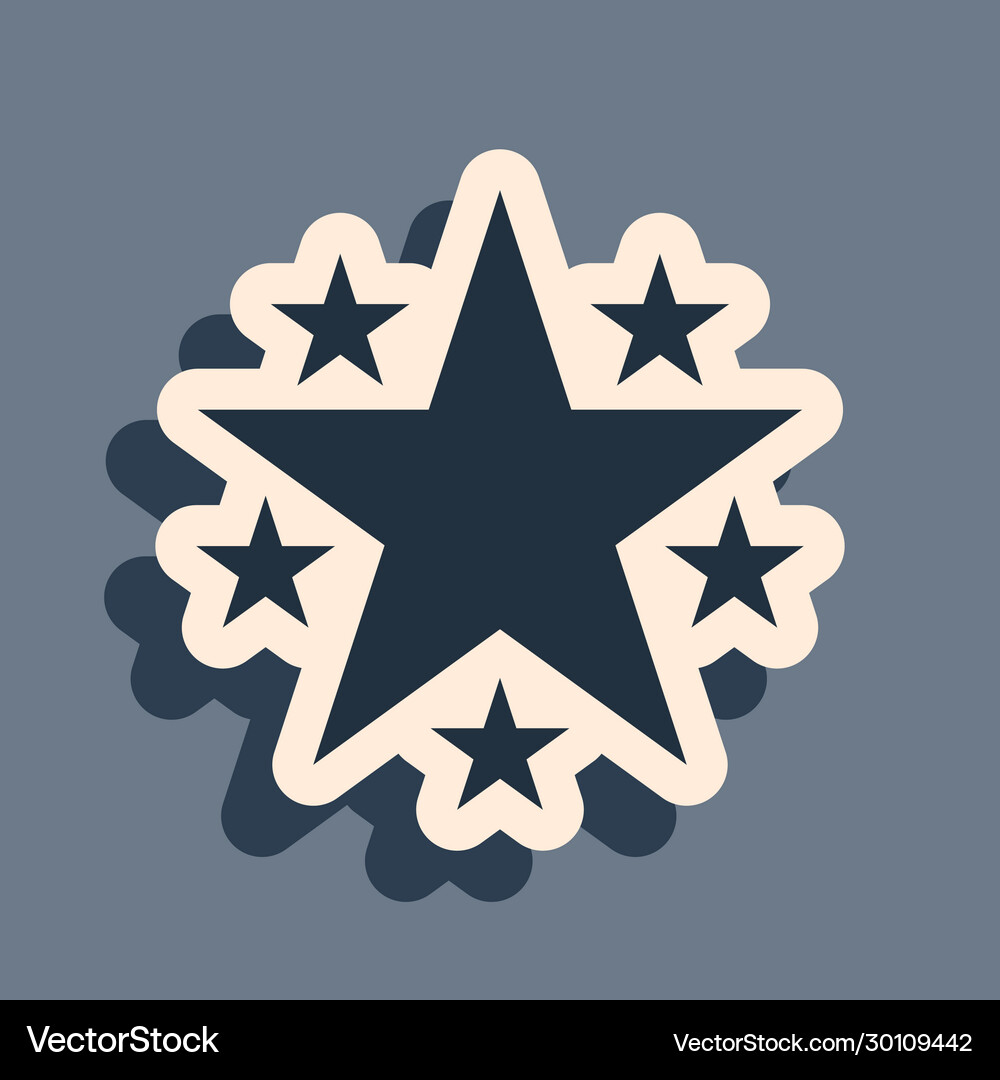Black star icon isolated on grey background Vector Image