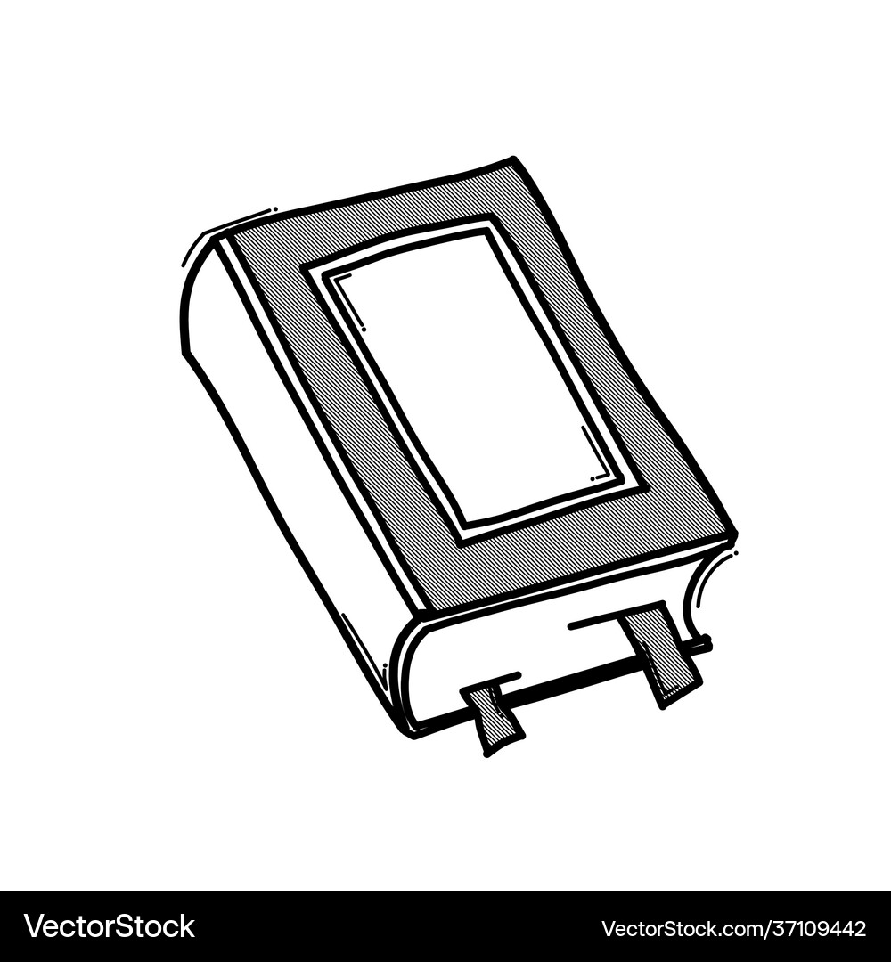 Book doodle icon drawing sketch hand drawn line Vector Image
