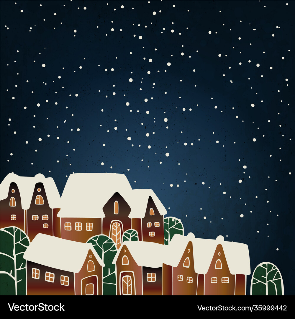 Christmas cartoon style background Royalty Free Vector Image