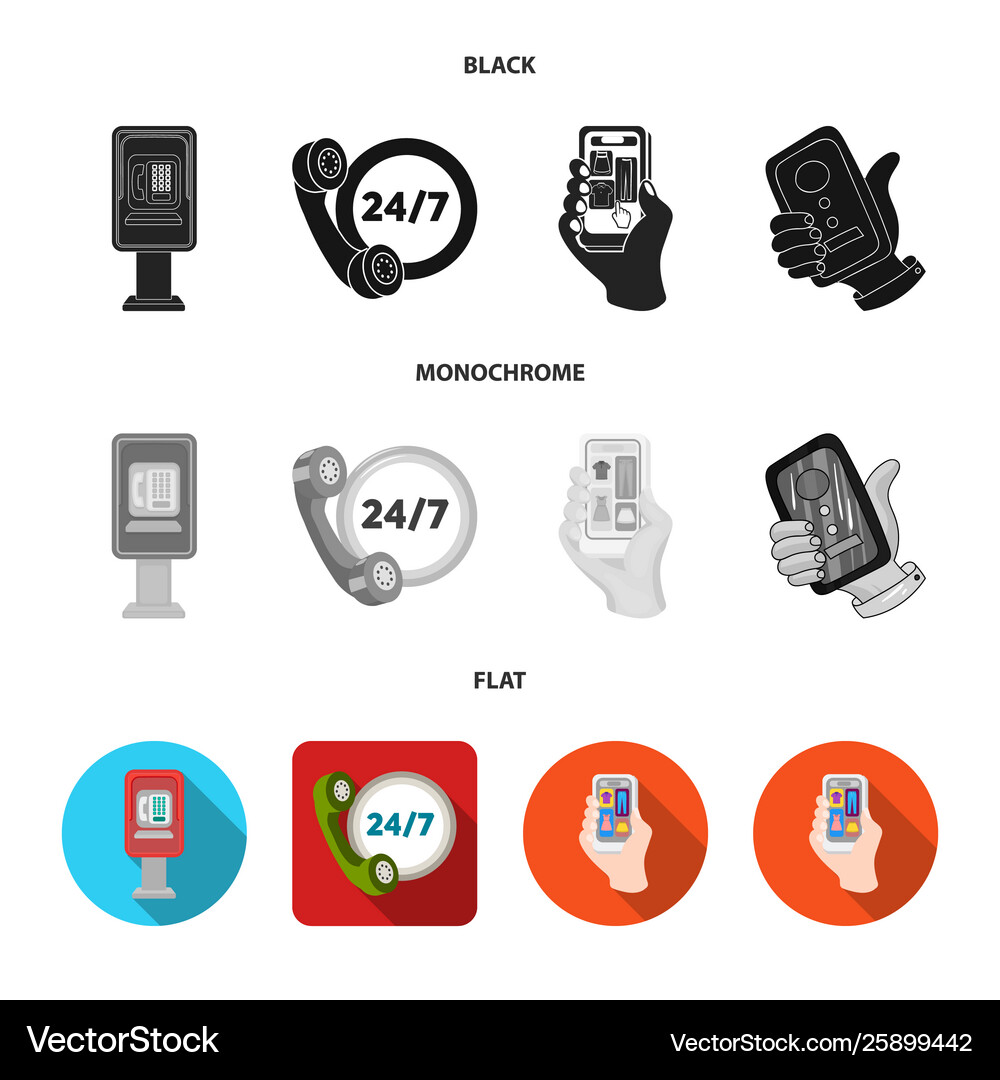 Design phone and screen sign collection Royalty Free Vector