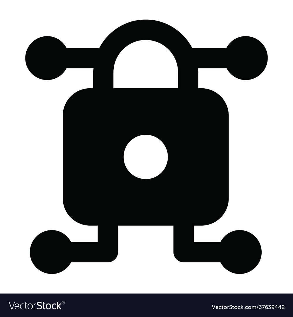 Digital lock Royalty Free Vector Image - VectorStock