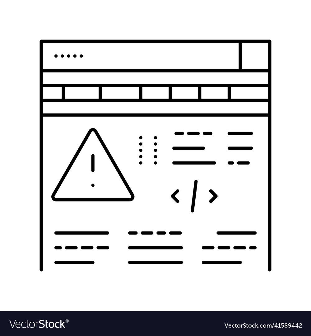 Fixing program errors line icon Royalty Free Vector Image Fixing program errors line icon Royalty Free Vector Image